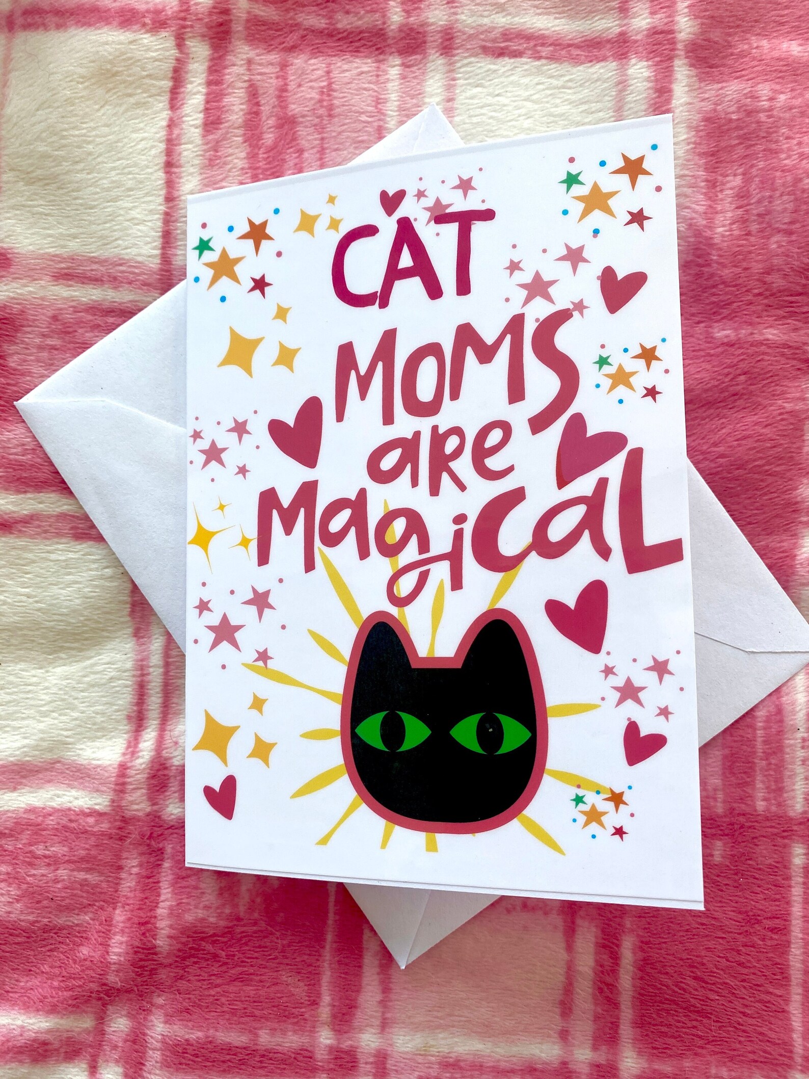 Cat Moms Are Magical Card, Card for Cat Moms Cat Mother's Day Card, Cat ...