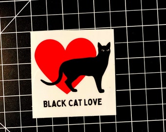 Black Cat Sticker so Cute Black Cat Laptop Sticker Notebook - Etsy