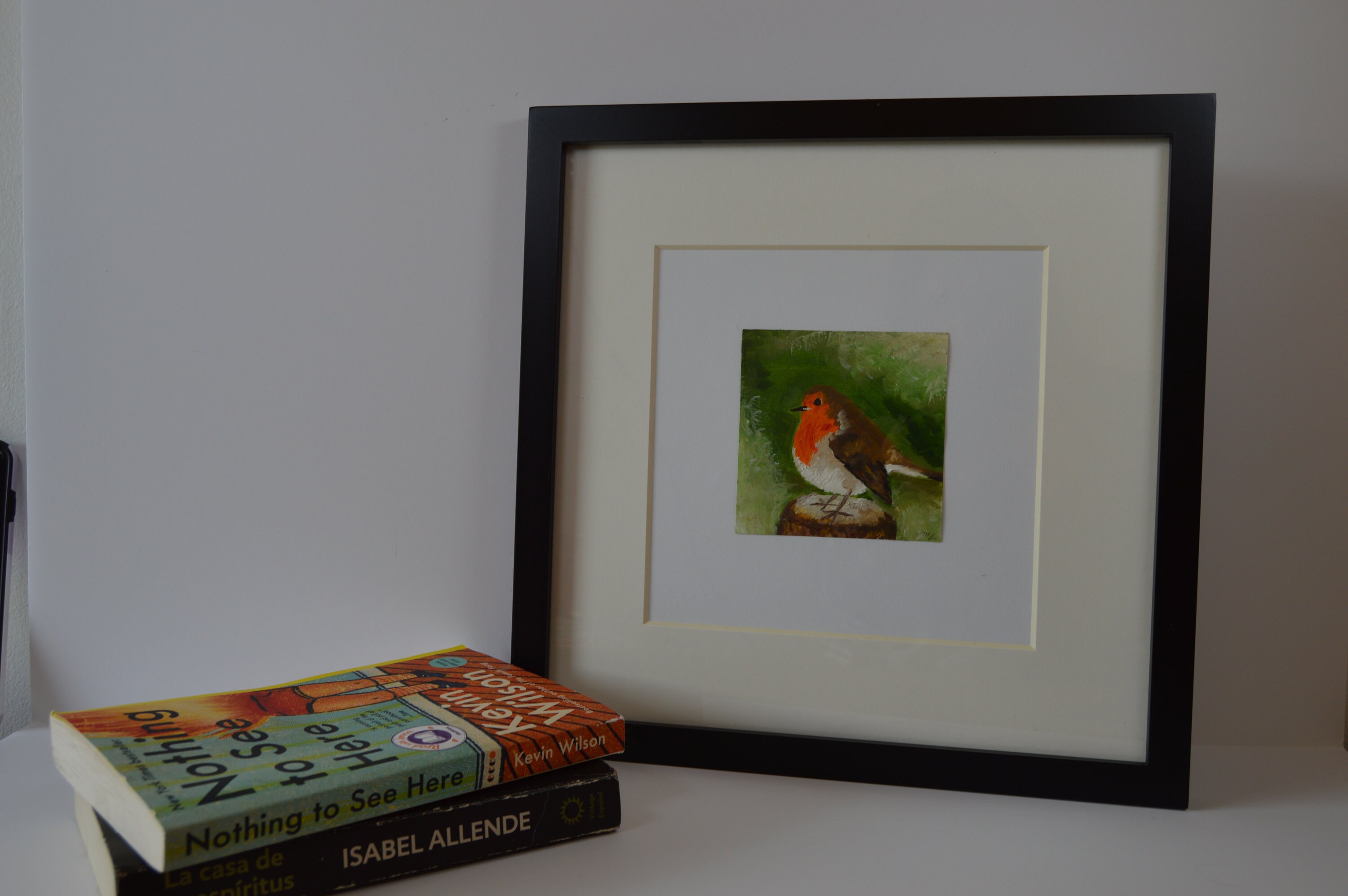 Original Oil Painting of Bird Painting of Robin Vibrant Painting of ...