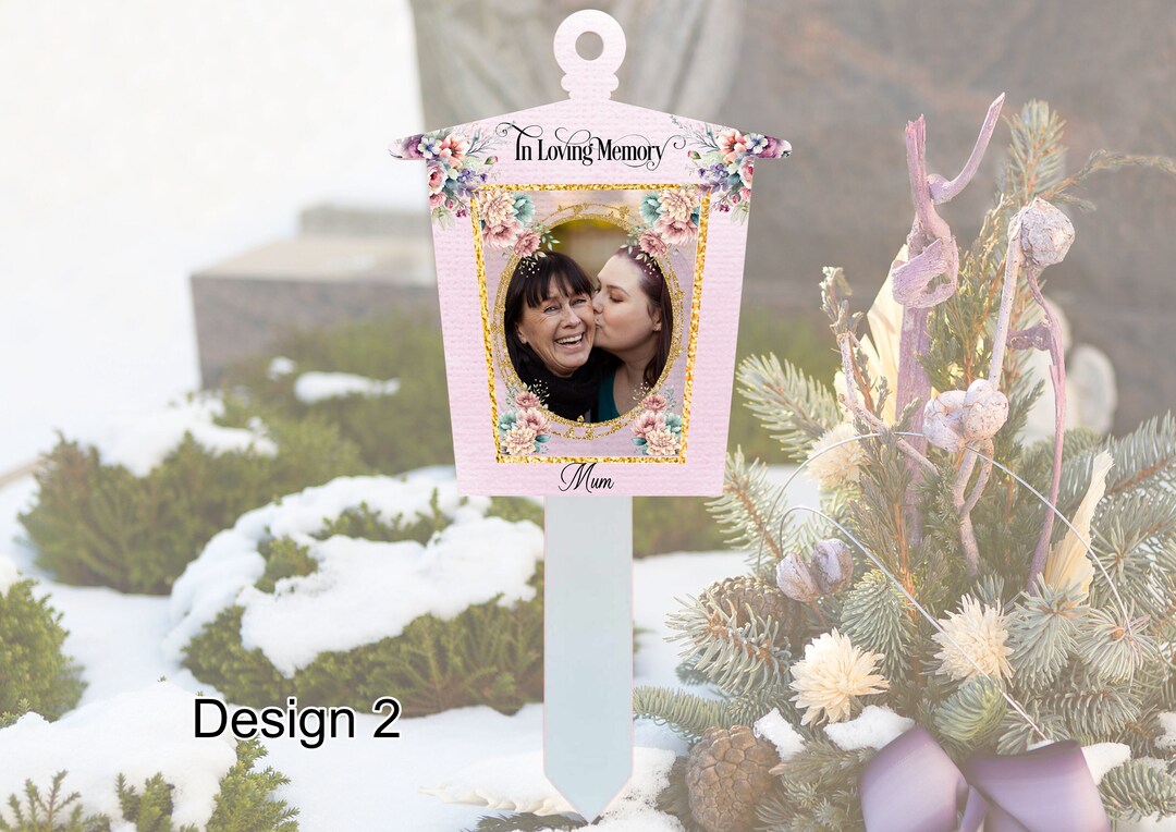 Personalised Grave Christmas Lantern Pink Christmas Grave - Etsy