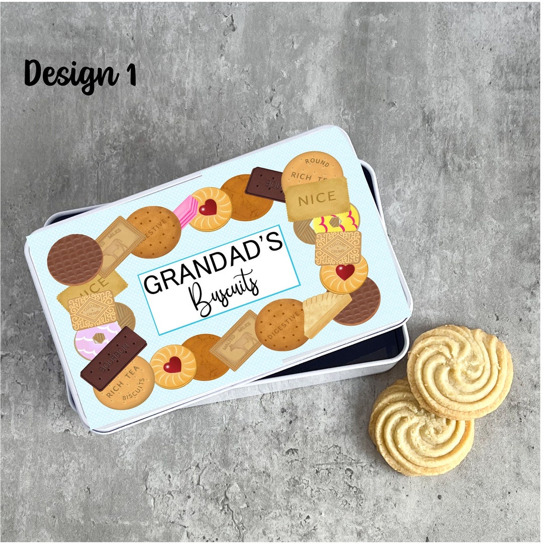 Personalised Biscuit Tin, Dad/grandad Personalised Tin, Personalised ...