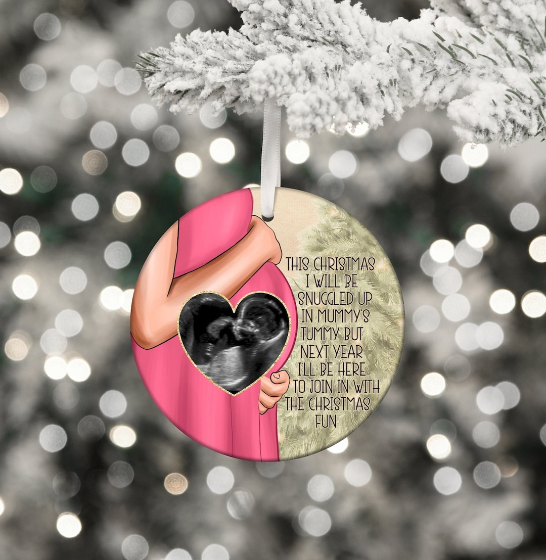 Christmas Baby Scan Bauble Bumps First Christmas Personalised Scan ...