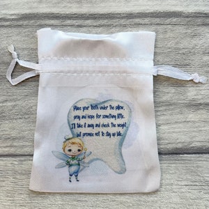 Personalised Tooth Fairy Bags Boys Tooth Fairy Bag Girl - Etsy
