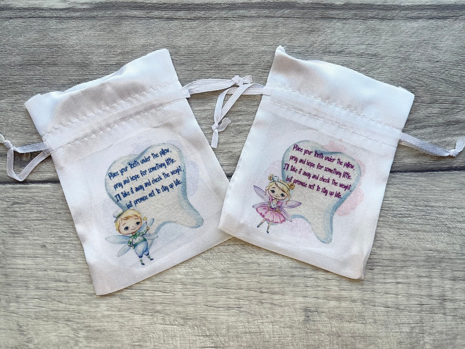 Personalised Tooth Fairy Bags Boys Tooth Fairy Bag Girl - Etsy UK