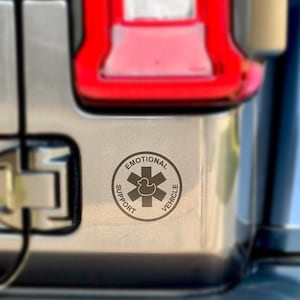 Emotional Support Vehicle Decal ESV Decal Vinyl Sticker Emotional ...
