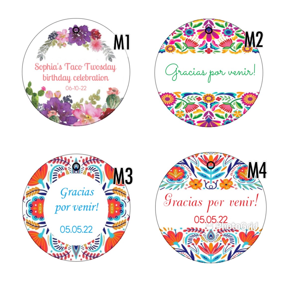 Mexican Party Favor Tags Mercado Gift Tag Mexican Favor - Etsy