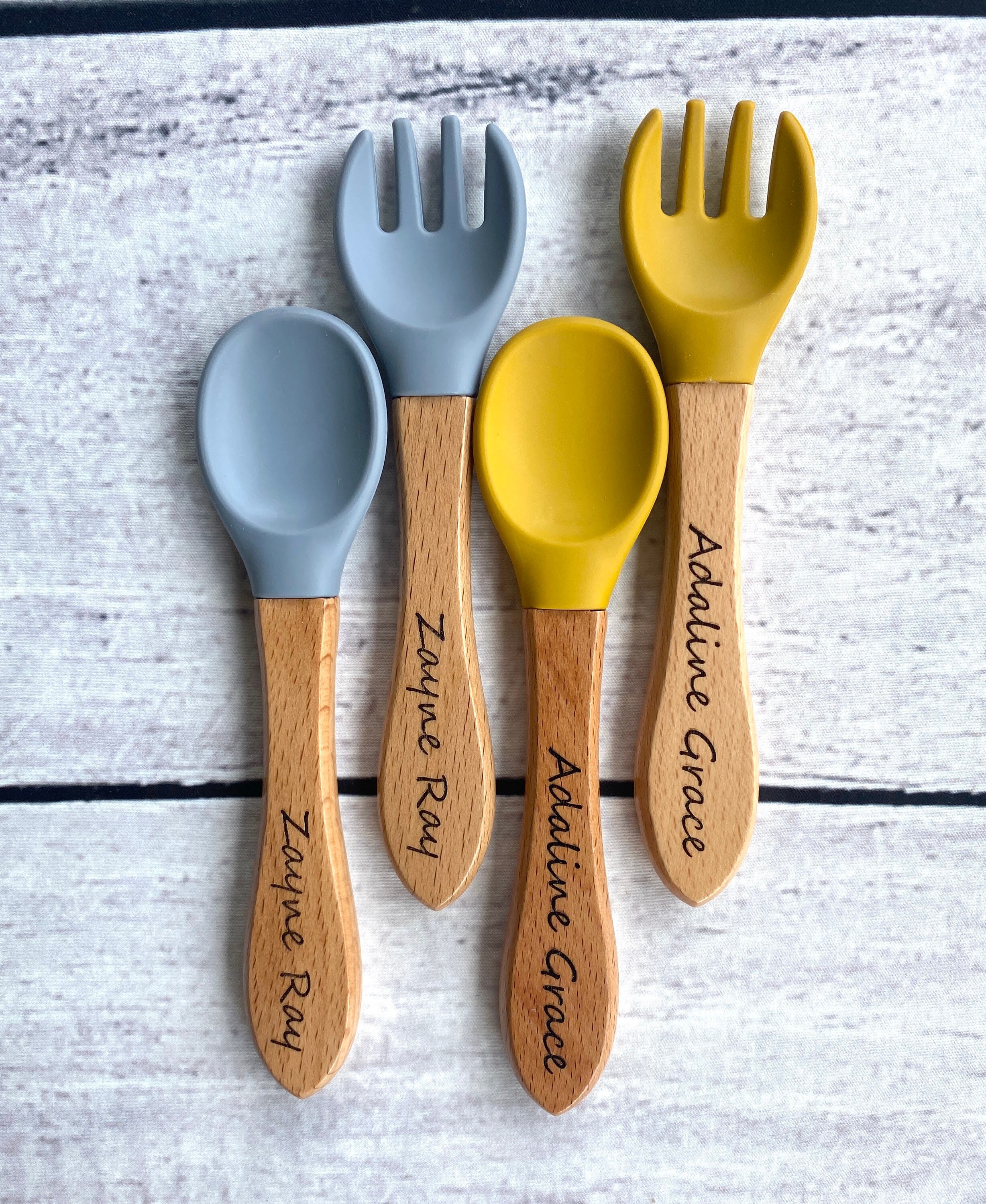 Personalized Engraved Baby Spoon and Fork Single or Set - Etsy