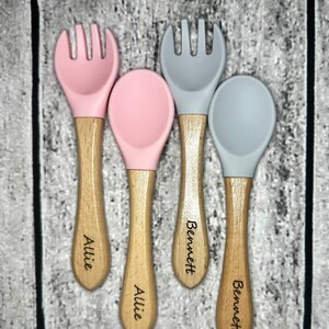 Personalized Engraved Baby Spoon and Fork Single or Set | Pregnancy ...