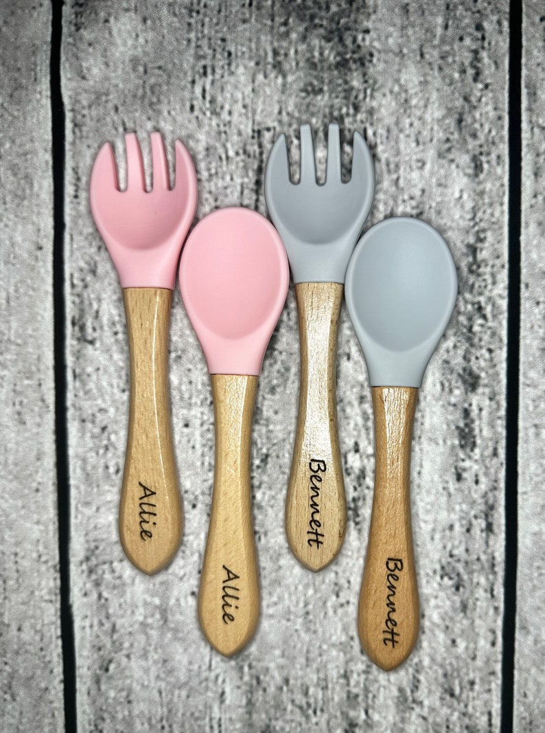 Personalized Engraved Baby Spoon and Fork Single or Set - Etsy