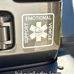 Emotional Support Vehicle Decal ESV Decal Vinyl Sticker Emotional ...