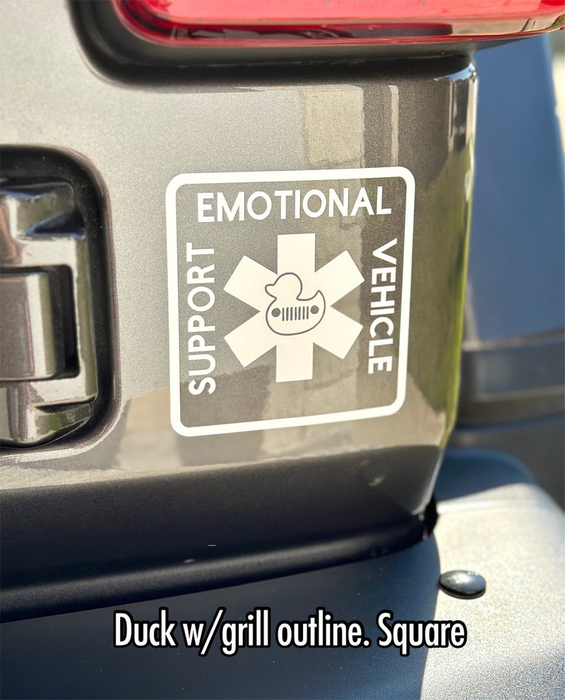 Emotional Support Vehicle Decal ESV Decal Vinyl Sticker - Etsy