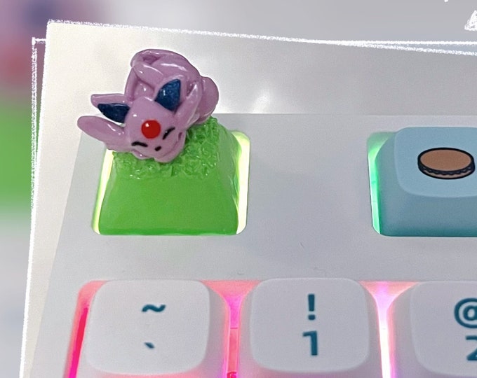 Espeon Cute Artisan Keycap | Handmade | Polymer Clay | Cute Keycaps ...
