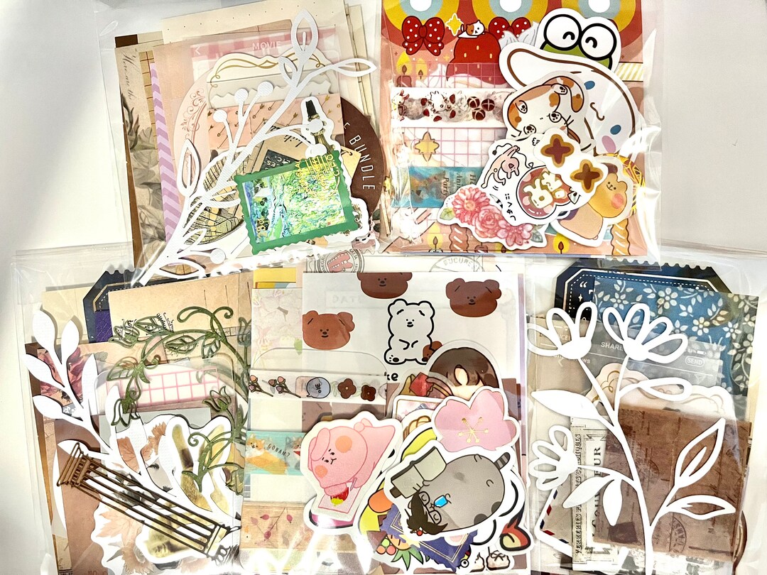 25+ Pieces Cute / Vintage Stationery Grab Bag for Junk Journaling ...