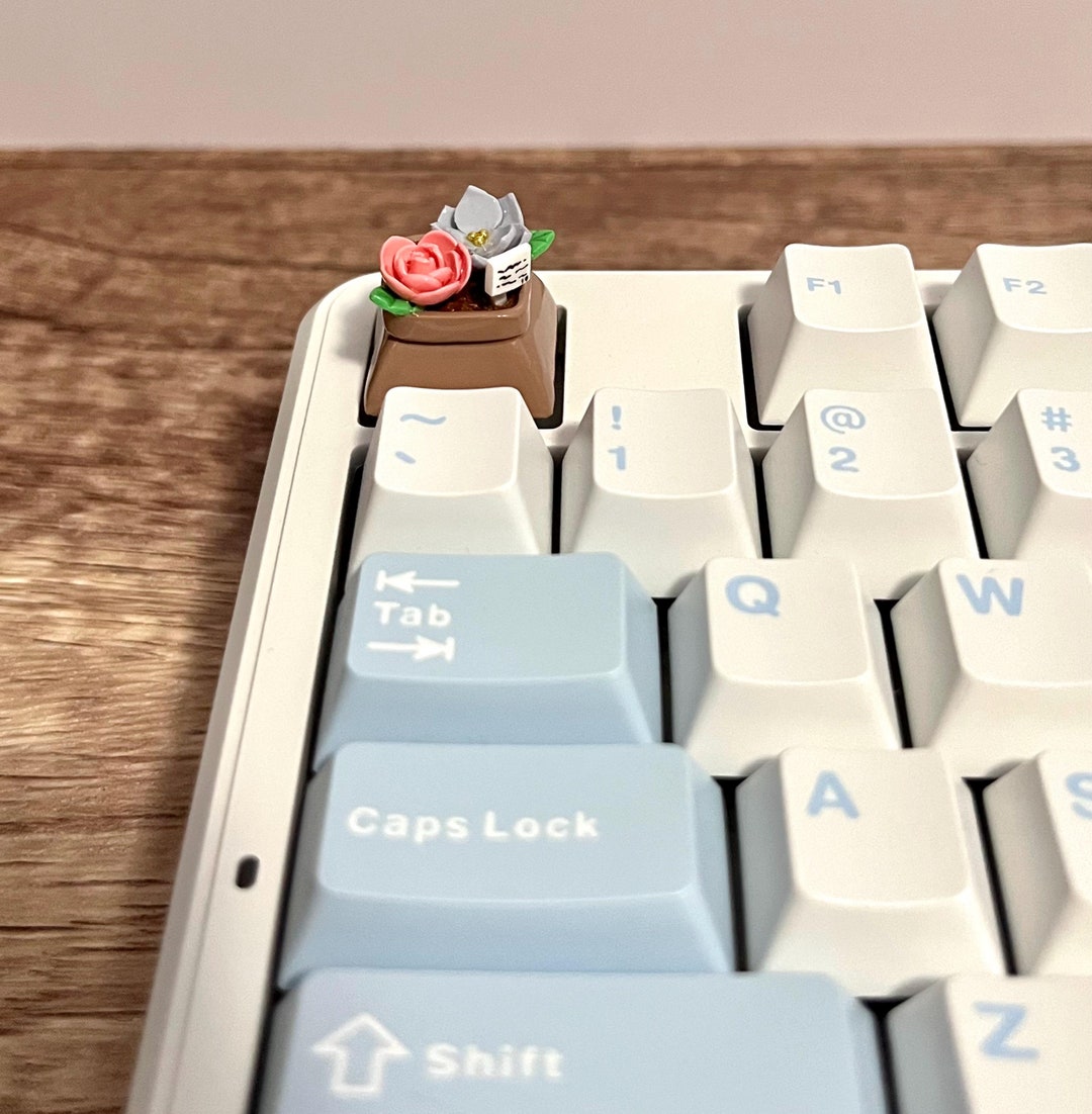 Potted Flowers Artisan Keycap | Floral Keycap | Handmade With Polymer ...