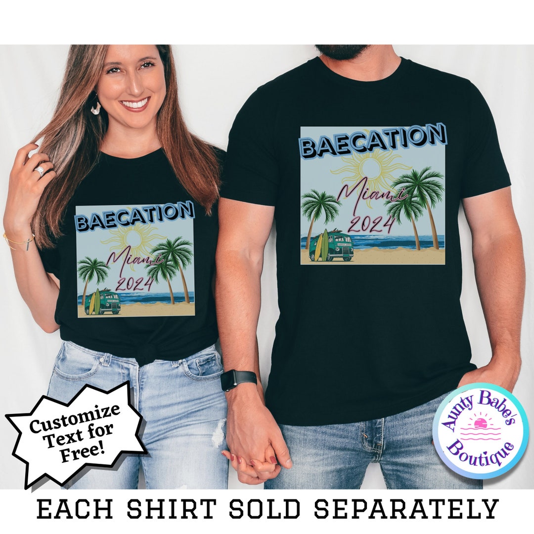 Baecation Matching Couple Vacation Shirts,couples Cruise Tee,vacay T ...