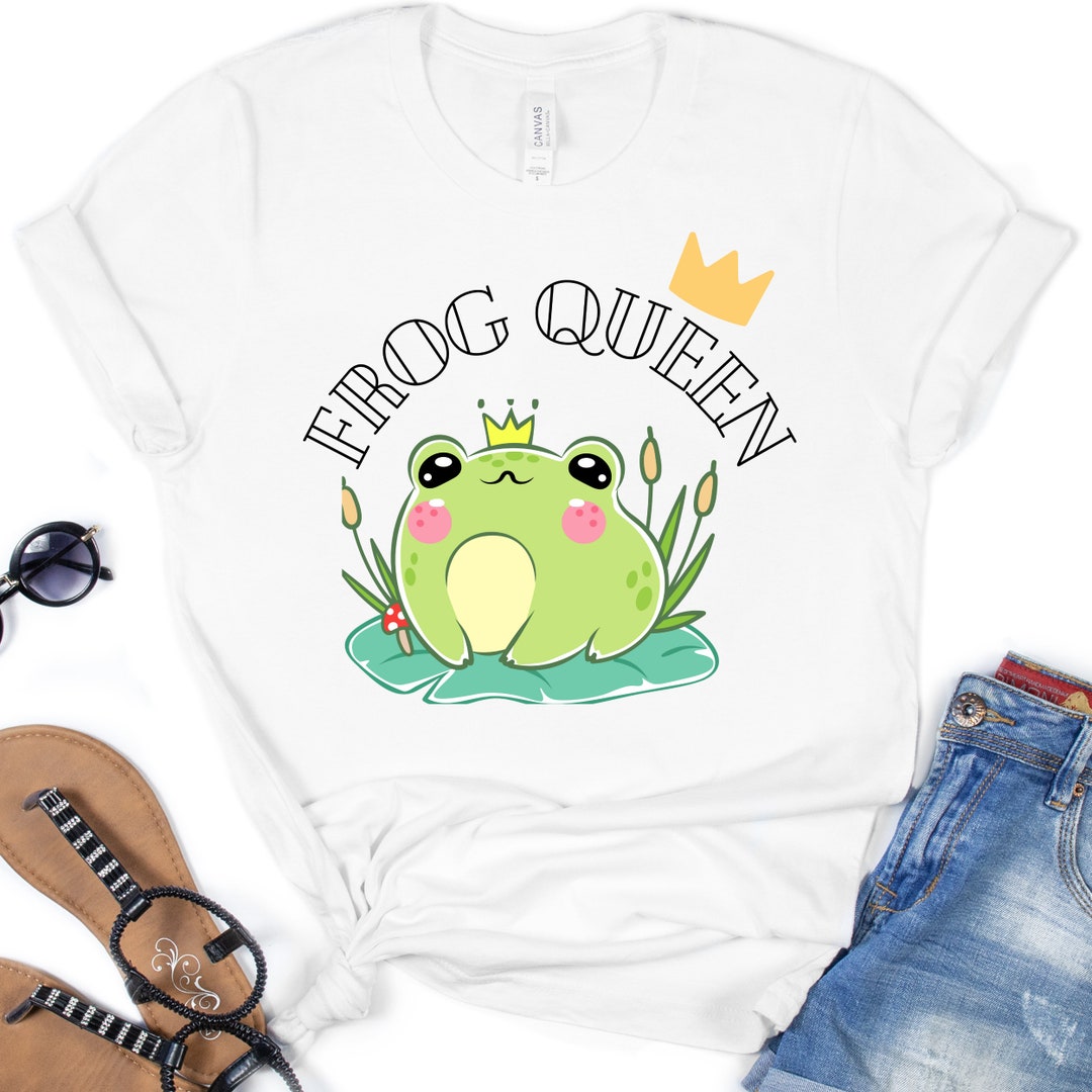 Cute Frog Queen Shirt for Girls, Girls Frog T-shirt, Frog Shirt for ...