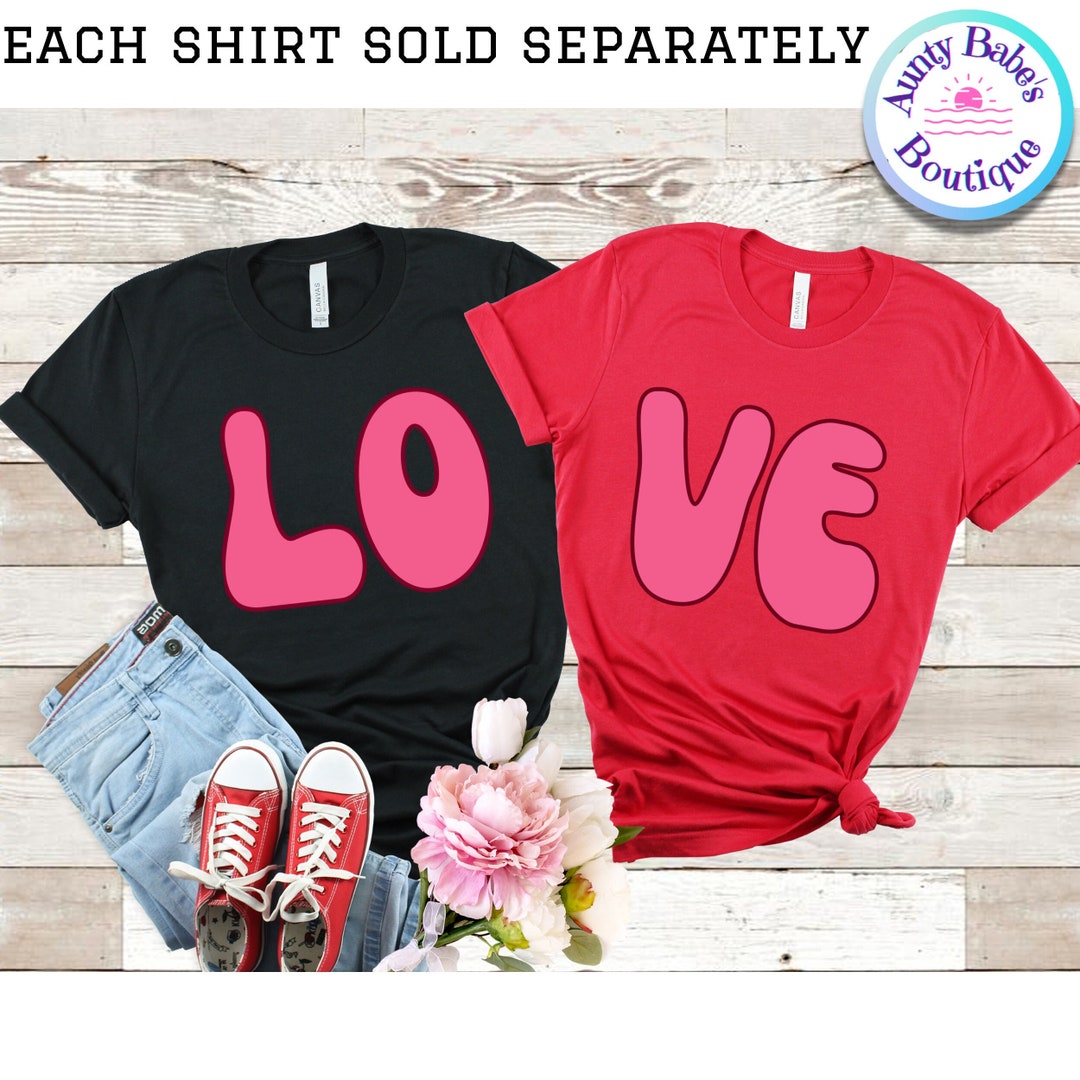 LOVE Matching Couples Shirt,couple Valentine Shirt,valentines Couple ...