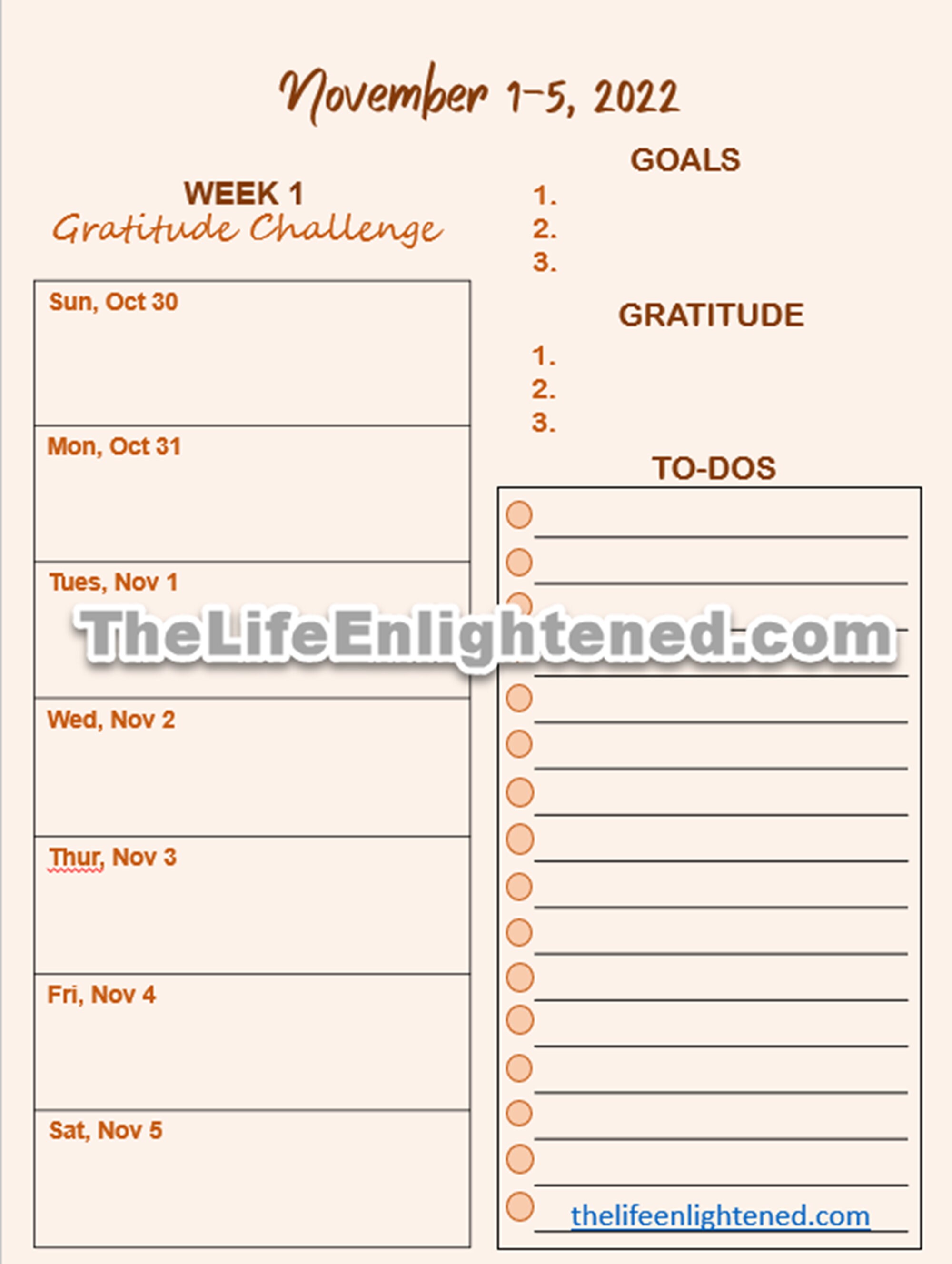 30 Day Gratitude Journal Printable Gratitude and Affirmation BUNDLE ...