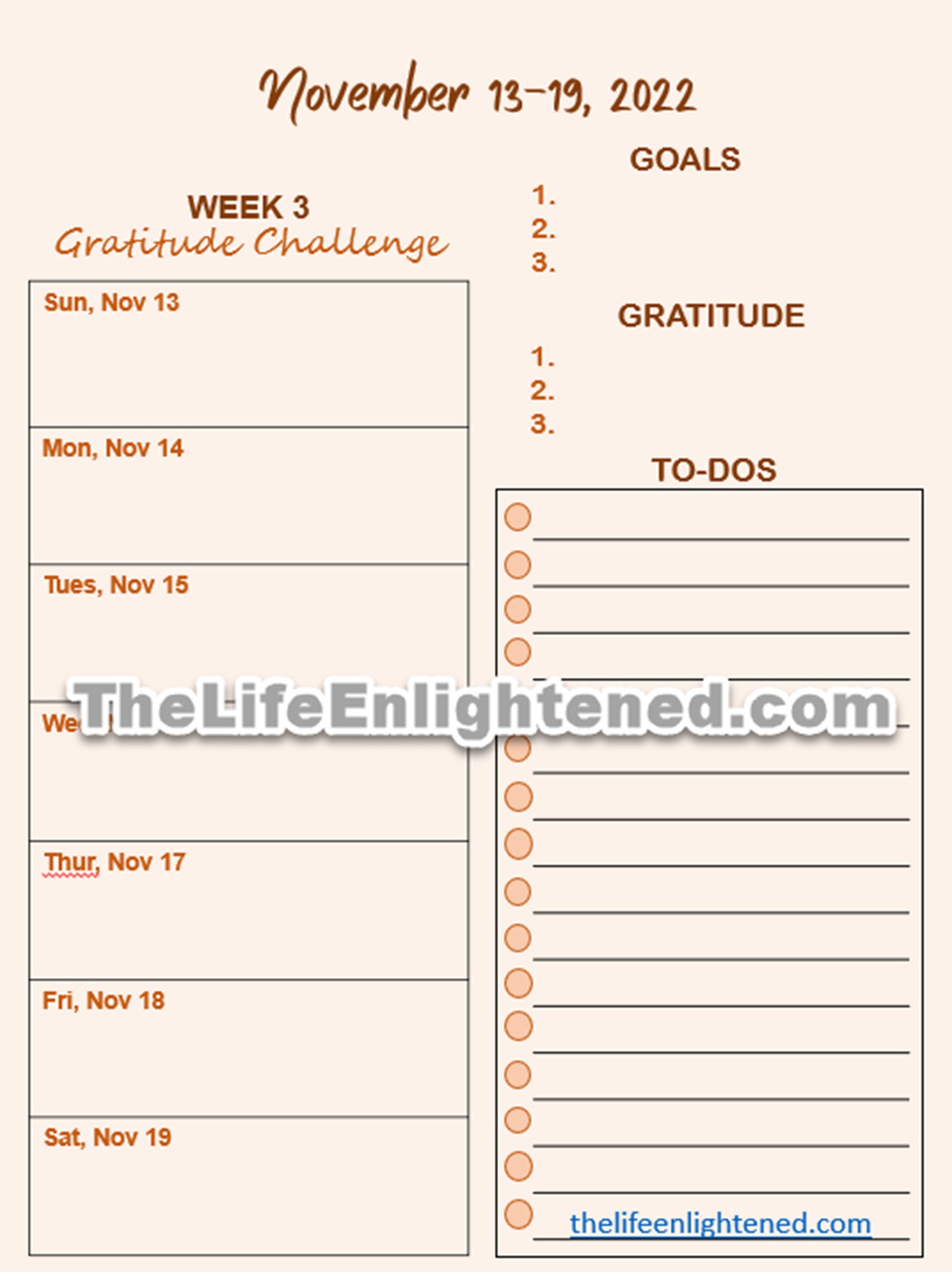 30 Day Gratitude Journal Printable Gratitude and Affirmation BUNDLE ...