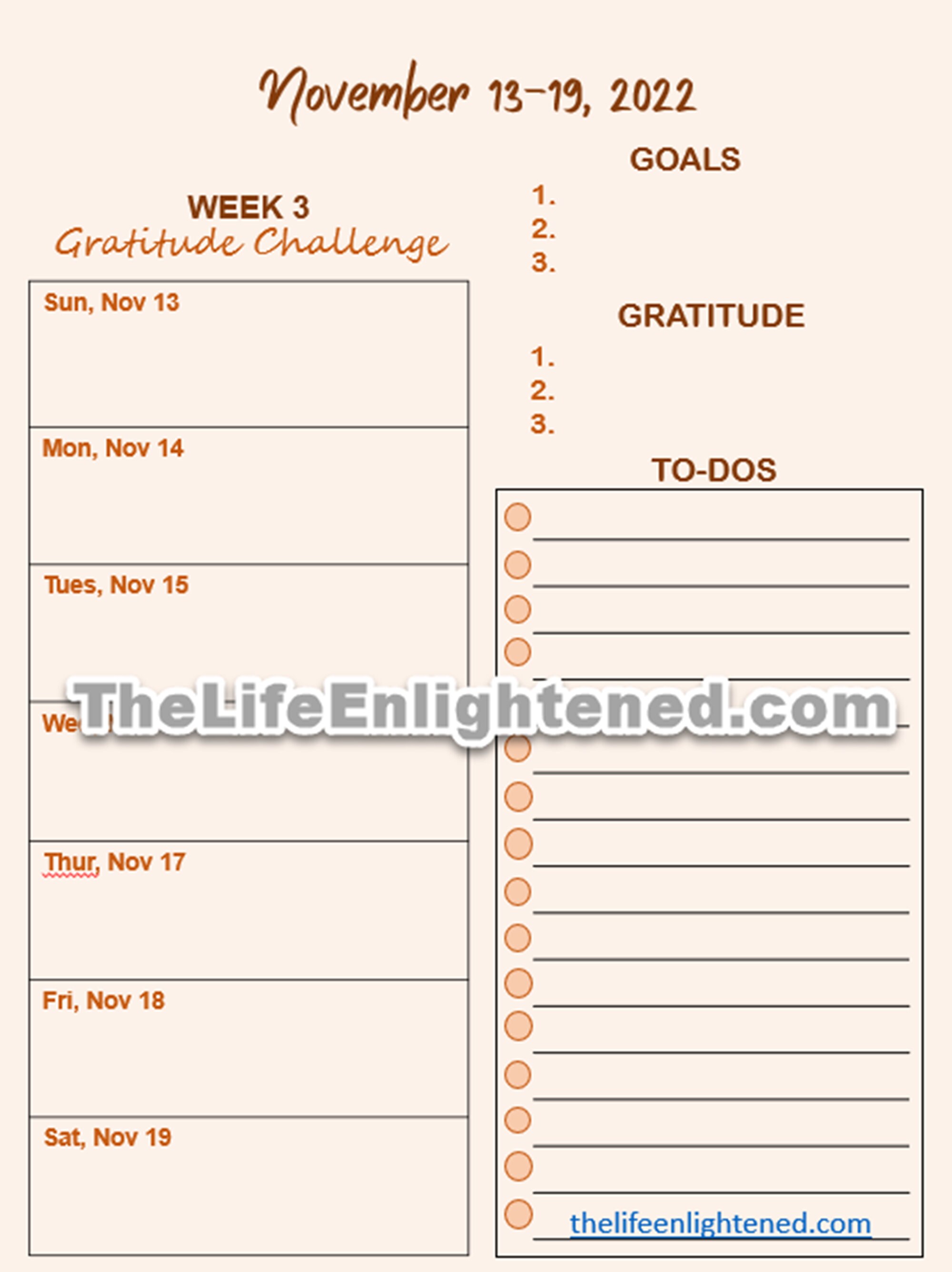 30 Day Gratitude Journal Printable Gratitude and Affirmation BUNDLE ...