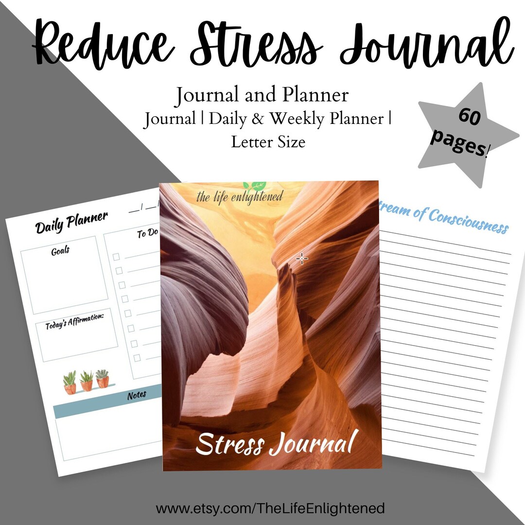 Printable Stress Relief Journal BUNDLE With Journal Prompts Daily ...