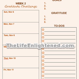 30 Day Gratitude Journal Printable Gratitude and Affirmation BUNDLE ...