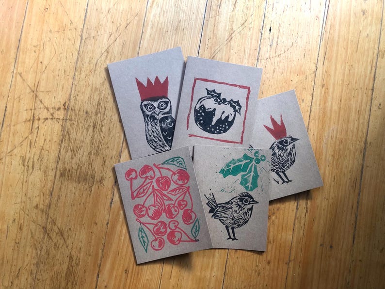Christmas Cards X5 - Etsy Australia