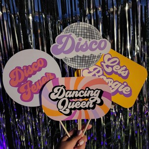 Disco Theme Photo Props Disco Theme Party Supplies Groovy - Etsy