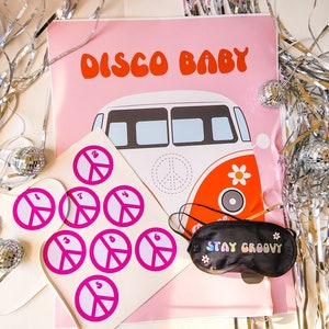 Pin the Peace Sign on the Groovy Van Game, Disco Games, Disco Theme ...