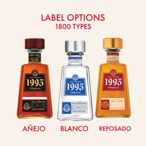 750ML 180 Label Tequila Customized Label for Birthday Party Tequila ...