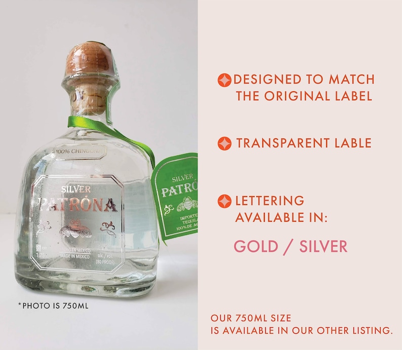 Party Favors Patron Tequila Label for Birthday for Tequila - Etsy