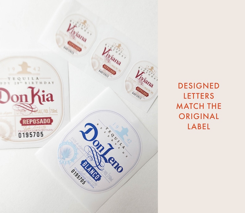 Customized Don Julio Blanco Bottle Label for Party Favors for Tequila ...
