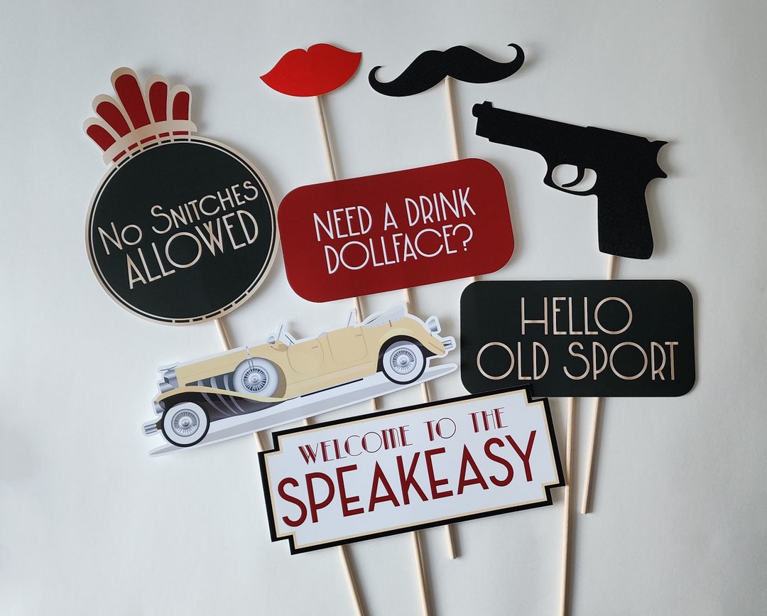 Gatsby Theme Photo Props, Roaring 20s Gatsby Theme Party Supplies ...