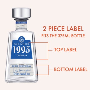 375ml 1800 Party Favors Tequila Label Customized Tequila Label for ...