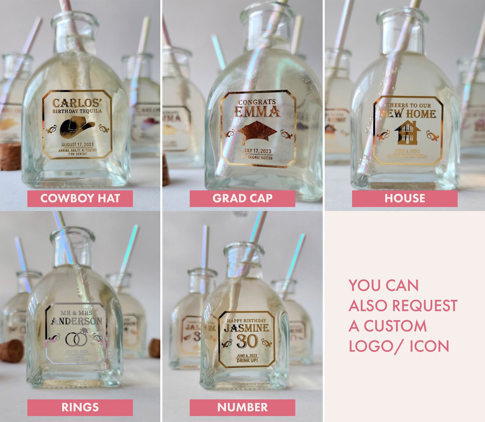 Tequila Customized Label for Wedding Party Tequila Gift for Groomsmen ...