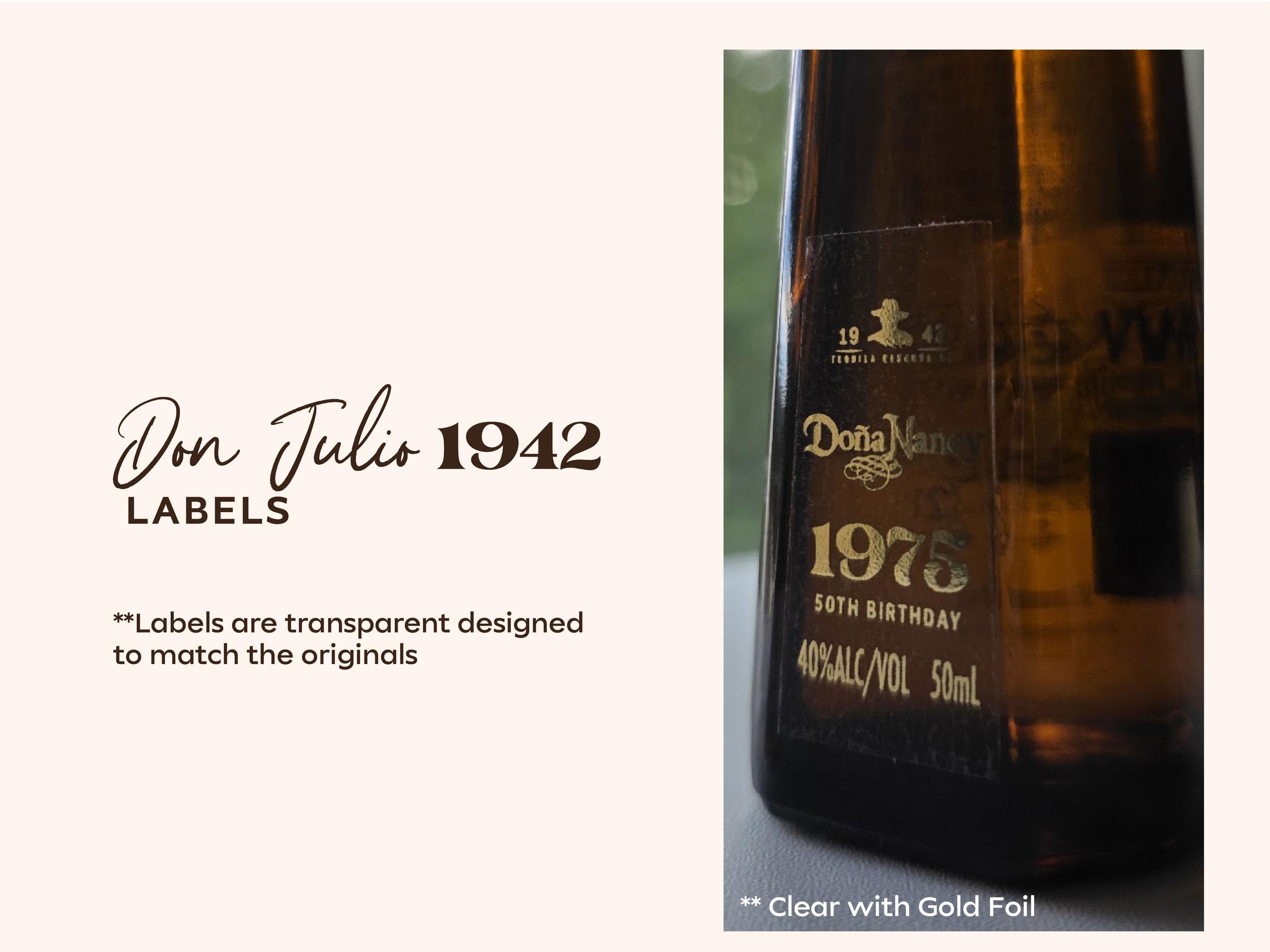 Mini Party Favors Don Julio 1942 Label Tequila Customized Label for ...