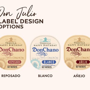 Don Julio Blanco Customized Label for 21st Birthday Party Favors for ...