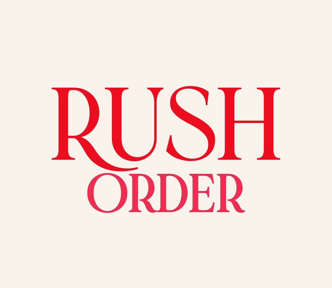 RUSH MY ORDER - Etsy