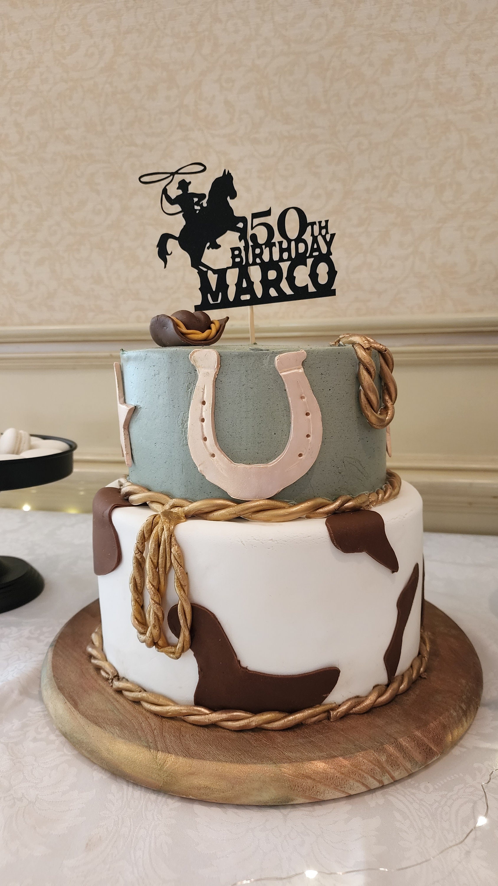Topper de pastel de tema vaquero, topper de pastel de tema ranchero ...