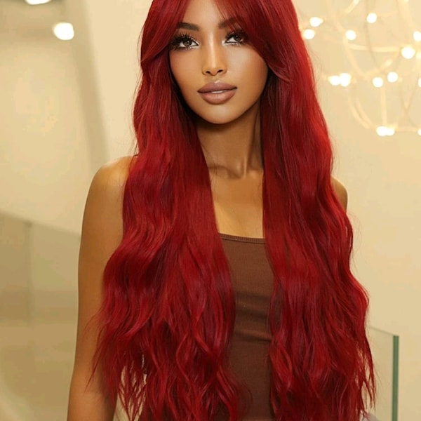 Red Wigs - Etsy