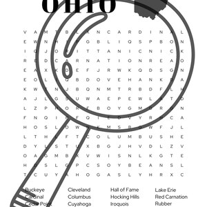 Ohio Word Search Puzzle: US State Word Find (printable PDF) - Etsy