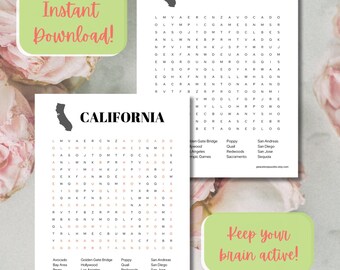 Oregon Word Search Puzzle: Learn & Play, US State Word Find (printable ...