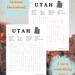 Utah Word Search Puzzle: Fun Travel Brain Game (printable PDF) - Etsy