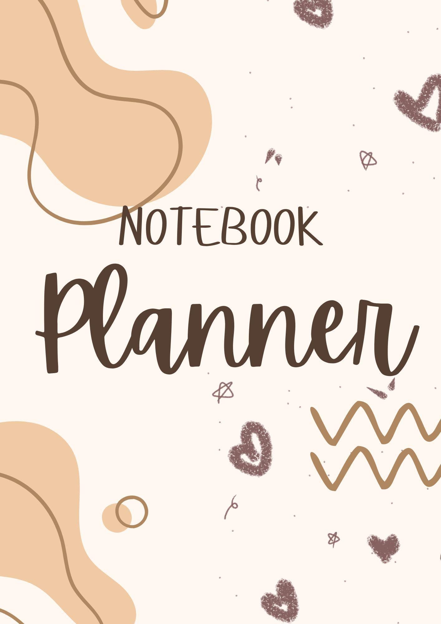 Note Book Planner Front Page Cover - Etsy