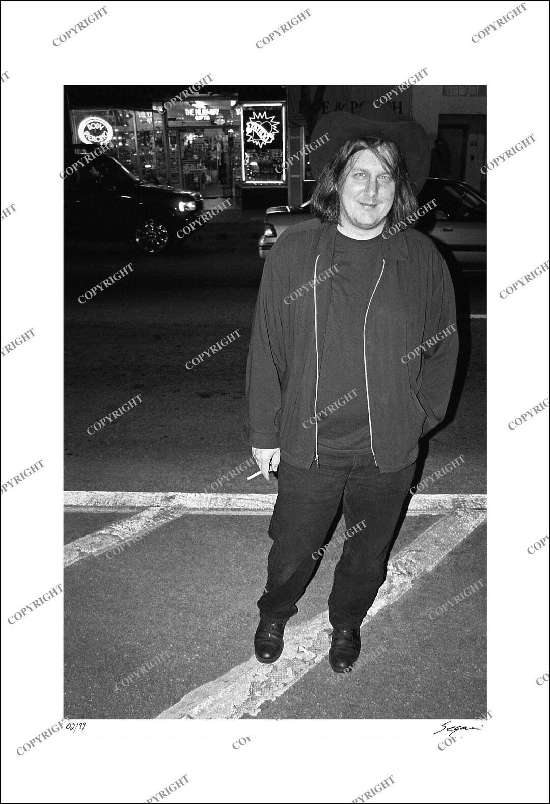 Kevn Kinney of Drivin N Cryin, Candid 2002 SIGNATURE SERIES Hand ...