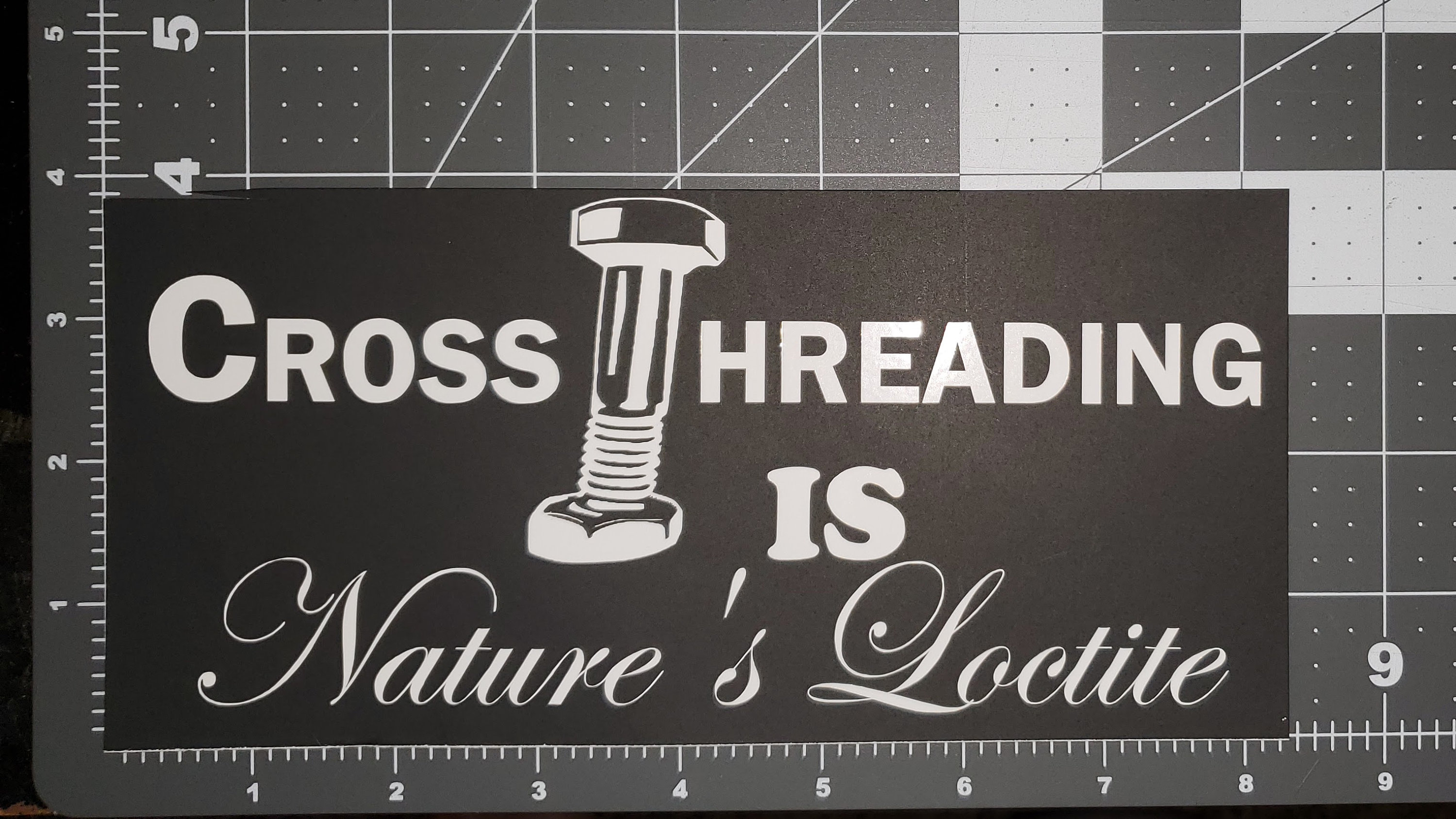 Cross Threading is Nature's Loctite - Etsy
