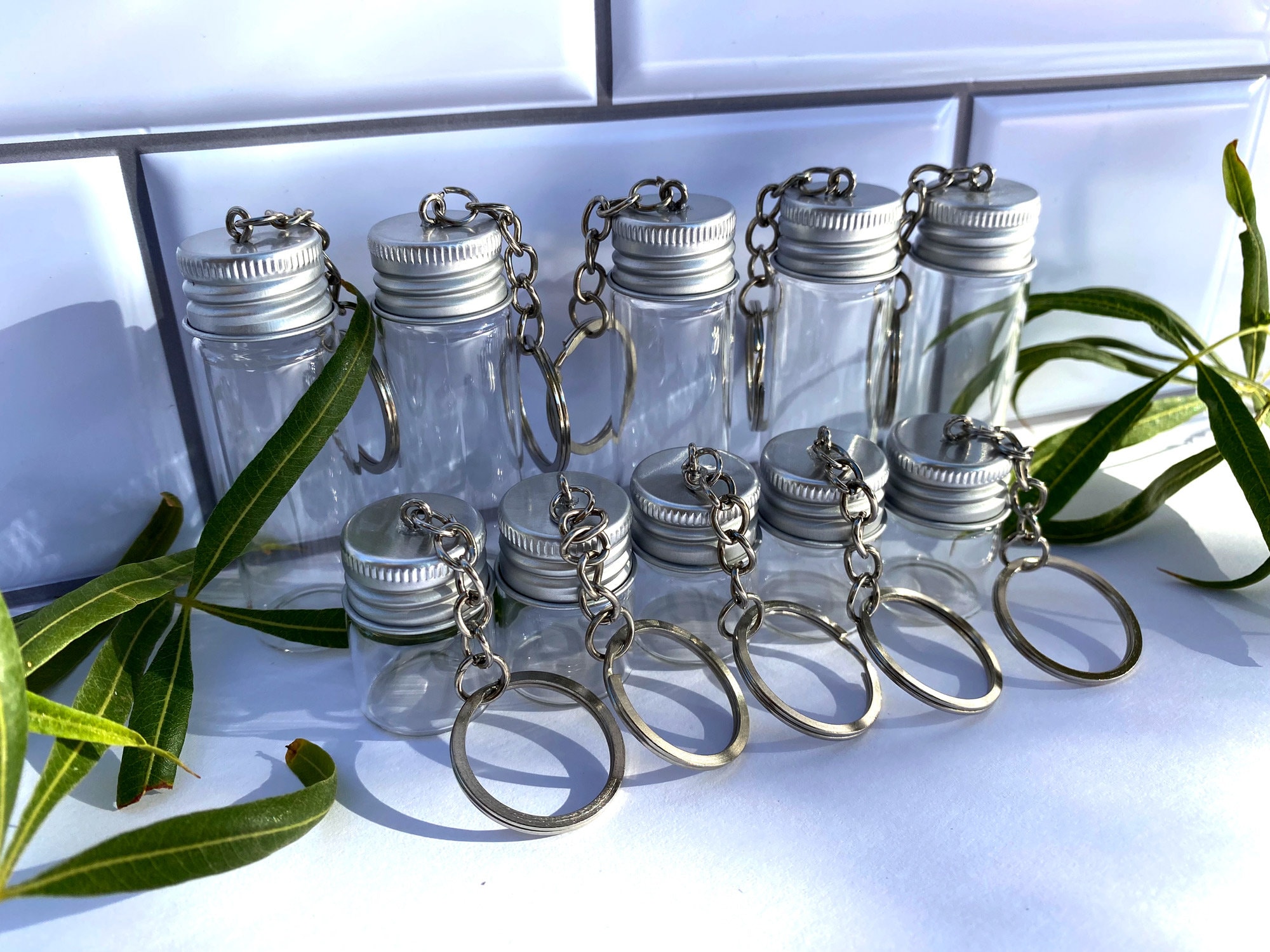 Glass Jar Keychains | Bulk Keychains | Crafting Material | Glass Jars ...