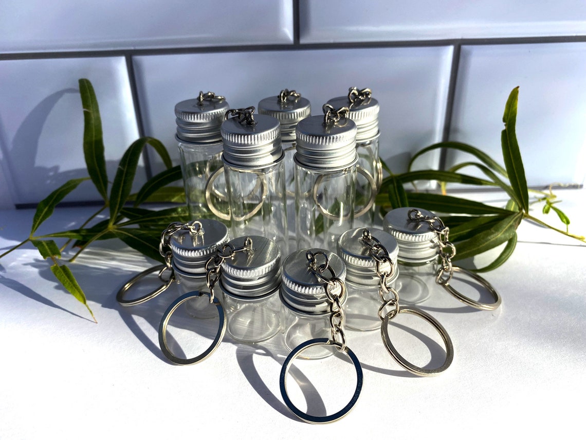 Glass Jar Keychains | Bulk Keychains | Crafting Material | Glass Jars ...