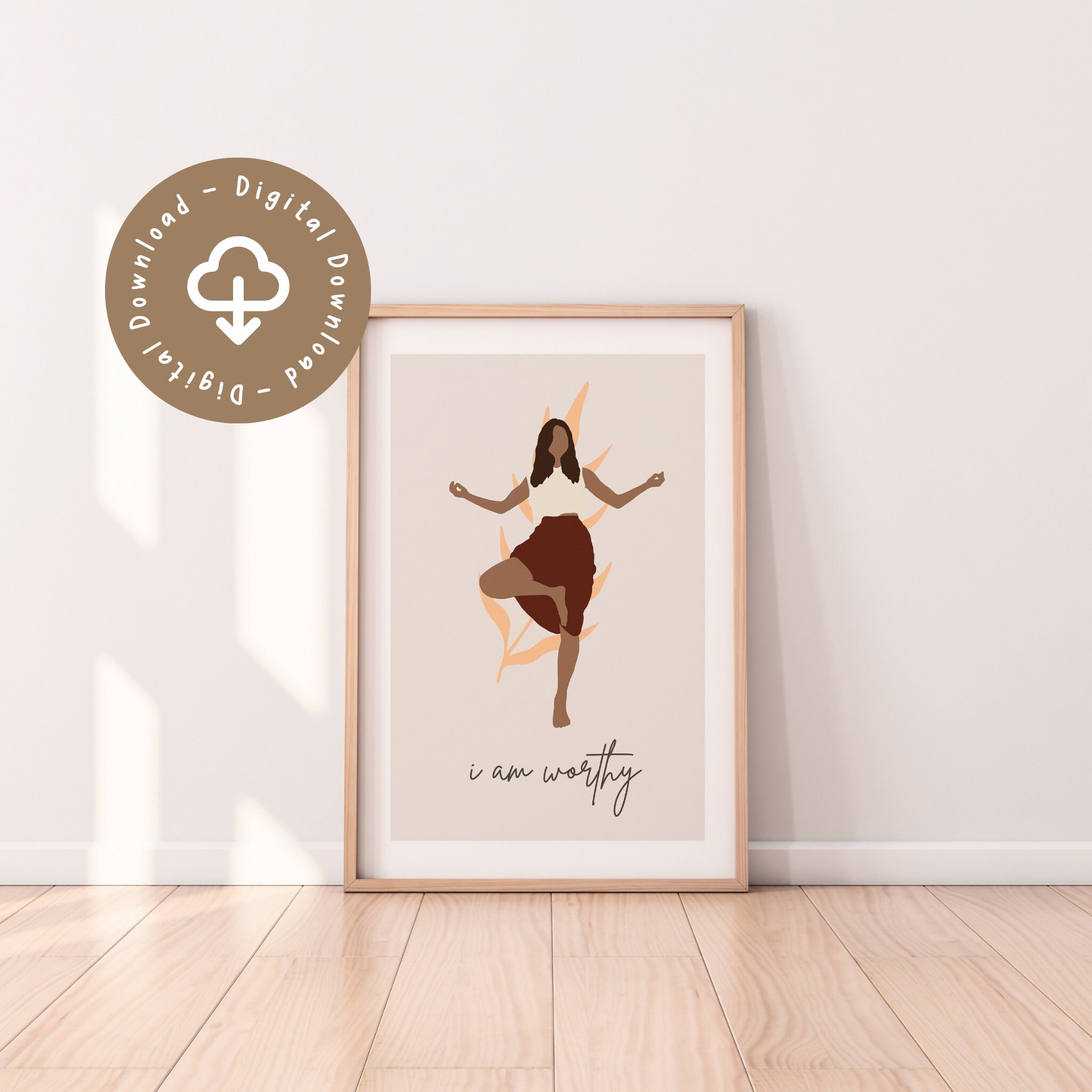 Yoga Poster Digital Download Printable Wall Art Affirmation Decoration ...