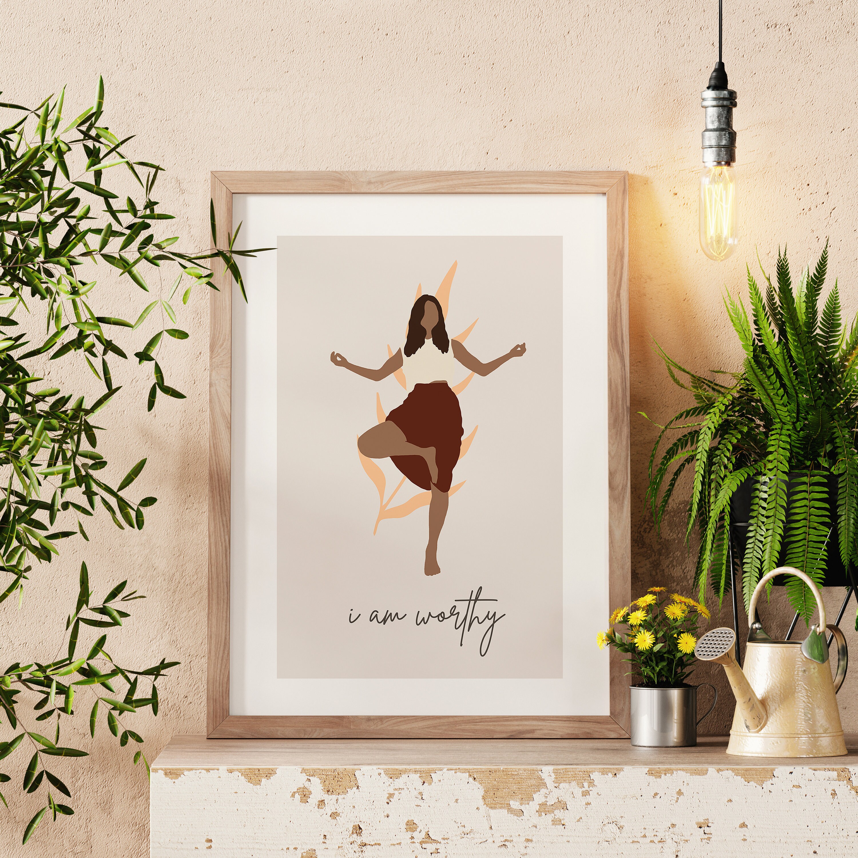 Yoga Poster - Digital Download Printable Wall Art - Affirmation ...